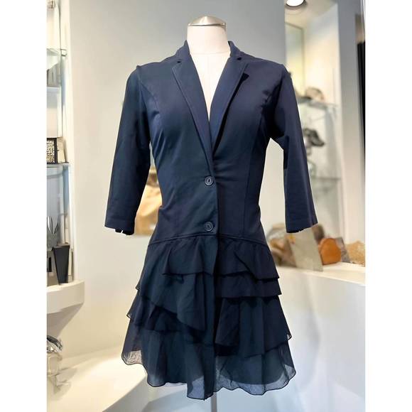 European Culture | Jackets & Coats | New European Culture Ruffle Hem ...